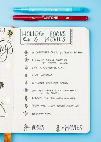 Planvember Day 14 | Sparkly Christmas Journal Pages | Page Flutter