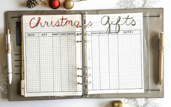 7 Christmas Gift Planning Bullet Journal Layout Inspirations | Page Flutter