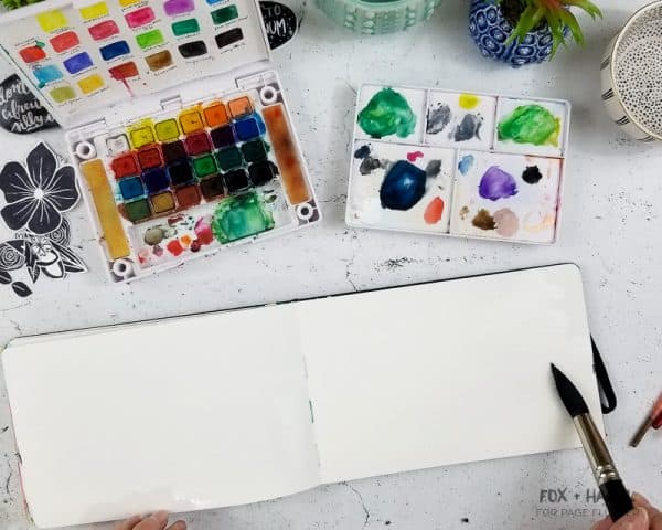 How To Create an Easy Watercolor Art Journal Page | Page Flutter