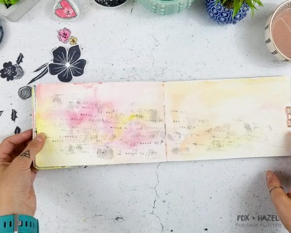 How To Create an Easy Watercolor Art Journal Page | Page Flutter
