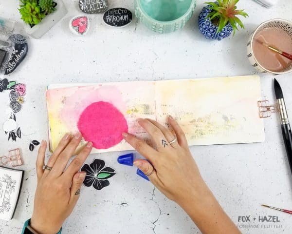 How To Create an Easy Watercolor Art Journal Page | Page Flutter